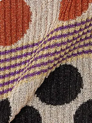 Valentino Garavani Jacquard Knit Shorts With Polka Dot And Stripe Motif