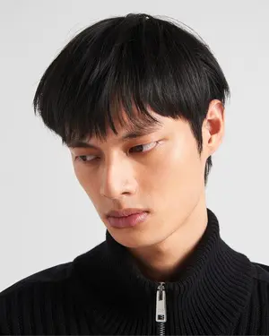 Prada Wool And Cashmere Cardigan With Re-nylon Details
