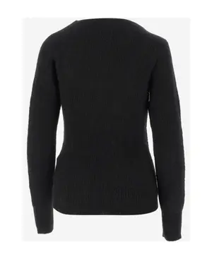 Jacquemus Cut Out Detailed Knitted T-shirt - Black