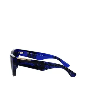 Burberry Square Frame Sunglasses - Plaid Blue