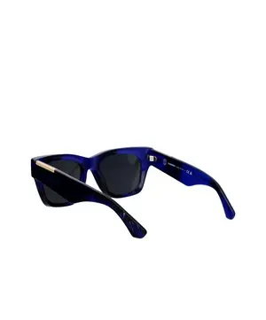 Burberry Square Frame Sunglasses - Plaid Blue