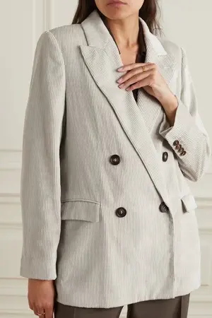 Brunello Cucinelli Double-breasted Blazer - White