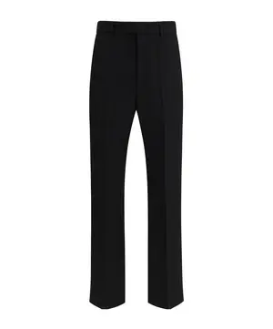 Valentino Garavani Logo Plaque Straight Leg Pants - Black