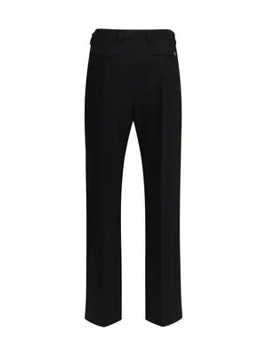 Valentino Garavani Logo Plaque Straight Leg Pants - Black
