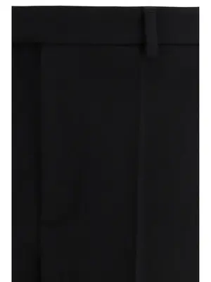 Valentino Garavani Logo Plaque Straight Leg Pants - Black