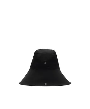 Burberry Check Brim Gabardine Bucket Hat - Black
