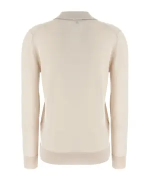 Brioni V-neck Knitted Top - Beige
