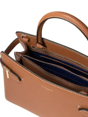 LE TANNEUR Medium Grained Leather Tote - Brown