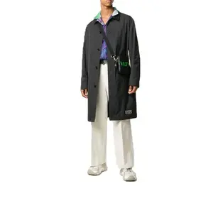 Valentino Garavani Single-breasted Logo Patch Coat
