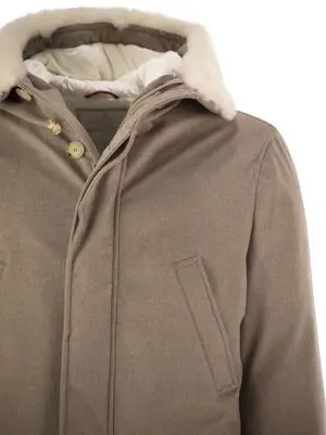Brunello Cucinelli Fur Collar Down Parka