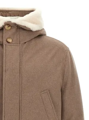 Brunello Cucinelli Fur Collar Down Parka