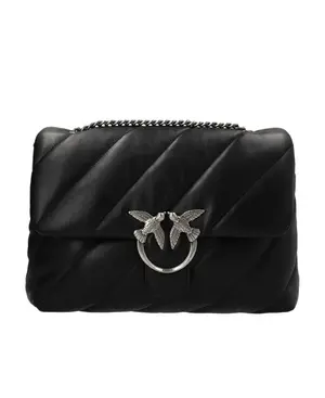 Pinko Love Classic Puff Maxi Quilted Shoulder Bag - Black