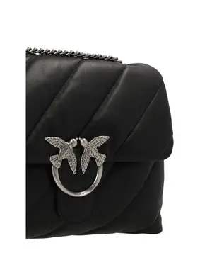 Pinko Love Classic Puff Maxi Quilted Shoulder Bag - Black