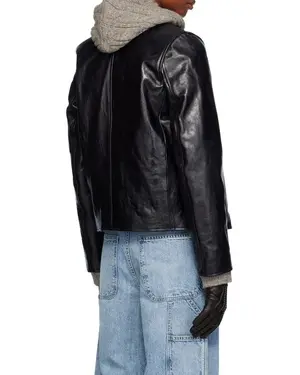 Our Legacy Zippered Long-sleeve Leather Jacket