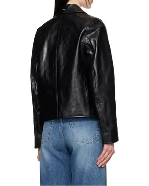Our Legacy Zippered Long-sleeve Leather Jacket