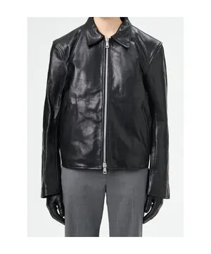 Our Legacy Zippered Long-sleeve Leather Jacket