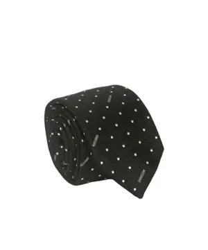 Moschino Detail Neck Tie - Black