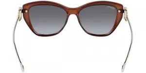 FERRAGAMO Cat Eye Sunglasses With Gold Tone Accents - Black
