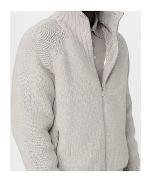 Brunello Cucinelli High Neck Zip-up Cardigan