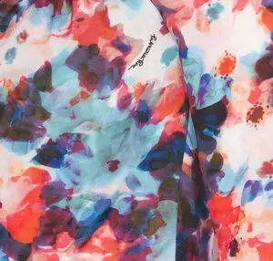 Patrizia Pepe Floral Print Draped Long Sleeve Top