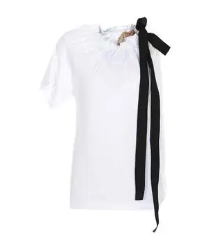 N.21 Asymmetrical Ruffle Detail T-shirt - No