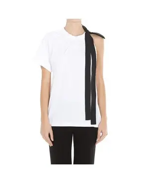 N.21 Asymmetrical Ruffle Detail T-shirt