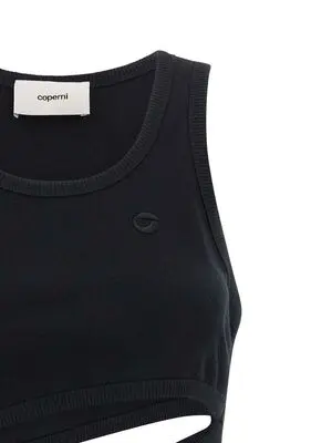 Coperni Spiral Cut-out Tank Top - Black