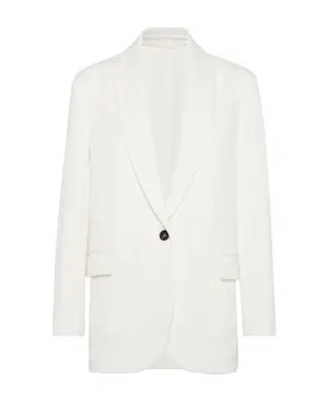 Brunello Cucinelli Herringbone Single-breasted Tailored Blazer