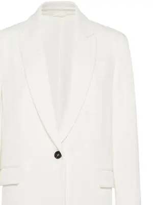 Brunello Cucinelli Herringbone Single-breasted Tailored Blazer