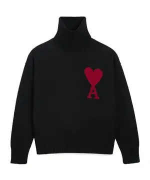 AMI Paris Roll-neck Knitted Jumper - No