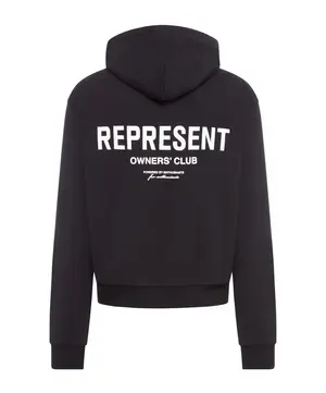 REPRESENT Full Zip Hoodie Jacket With Ribbed Details