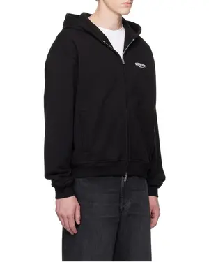 REPRESENT Full Zip Hoodie Jacket With Ribbed Details