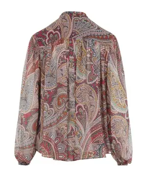 Etro Paisley Print High-neck Long Sleeve Blouse - Multicolor