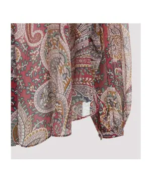 Etro Paisley Print High-neck Long Sleeve Blouse - Multicolor