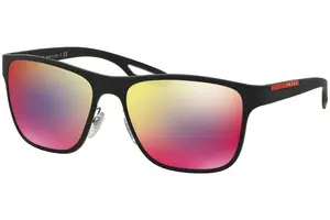Prada Rectangle Sunglasses With Logo Detail - Multicolor