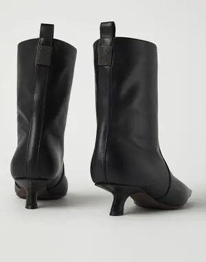Brunello Cucinelli Leather Ankle Boots - Black