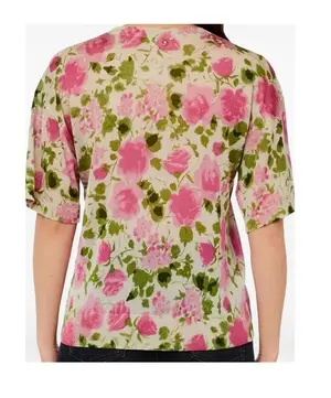 Liu Jo Floral Print Crewneck Top - Nude
