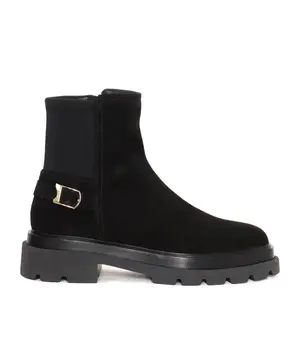 Santoni Buckled Ankle Boots - Black