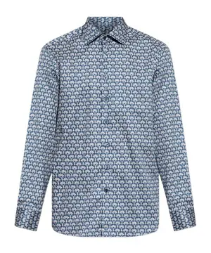Etro Pattern-printed Long-sleeved Shirt - Blue
