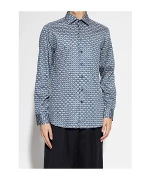 Etro Pattern-printed Long-sleeved Shirt - Blue