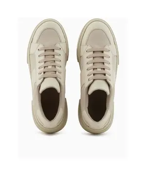 Giorgio Armani Low Top Panelled Sneakers - Beige