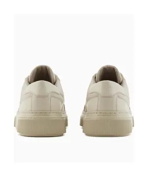 Giorgio Armani Low Top Panelled Sneakers - Beige