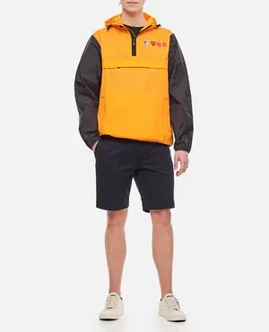 Play Comme Des Garcon Logo Hooded Jacket - Orange
