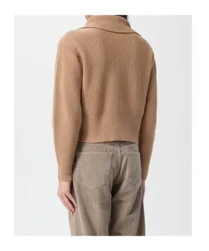 Max Mara Nadar Quarter-zip Knitted Jumper - Brown