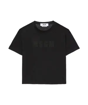 MSGM Logo-embossed Crewneck T-shirt