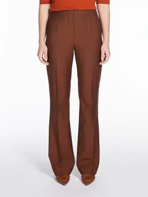 Max Mara Wool And Mohair Blend Flared Trousers