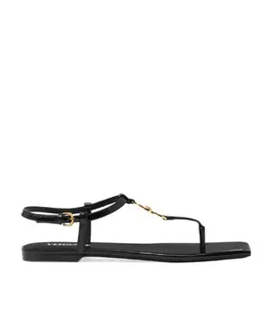 Versace Medusa Plaque Square Open Toe Sandals