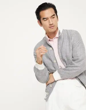 Brunello Cucinelli Checked High-neck Jacket