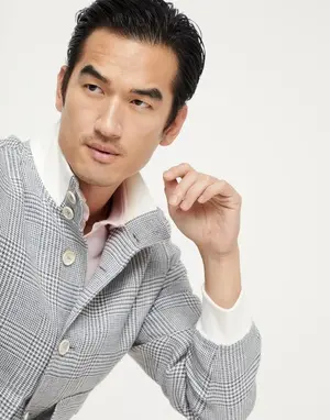 Brunello Cucinelli Checked High-neck Jacket
