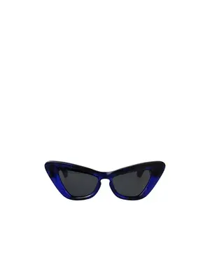 Burberry Cat Eye Sunglasses - Check Blue
